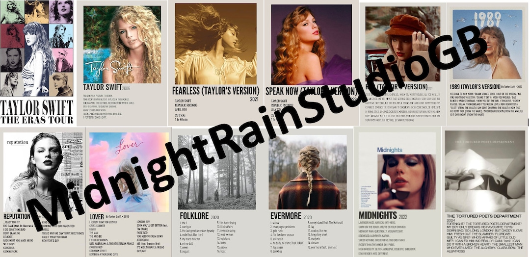 12 Pcs Taylor Swift Album Covers Printable - Etsy