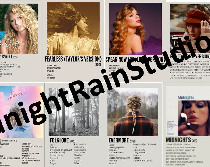 12 Pcs Taylor Swift Album Covers Printable - Etsy