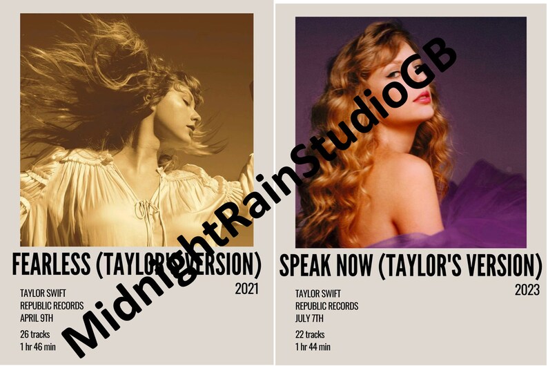 12 Pcs Taylor Swift Album Covers Printable - Etsy