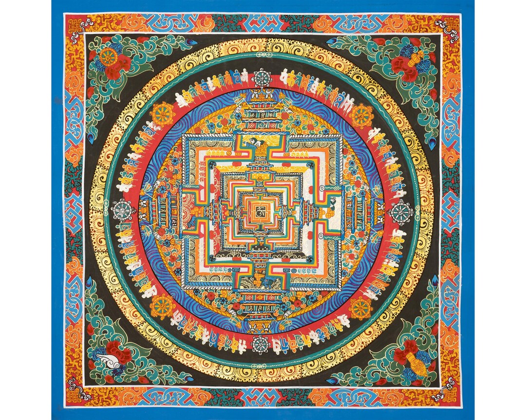 Gold Empowered Kalachakra Mandala – Spiritual Healing Art-s10591 - Etsy
