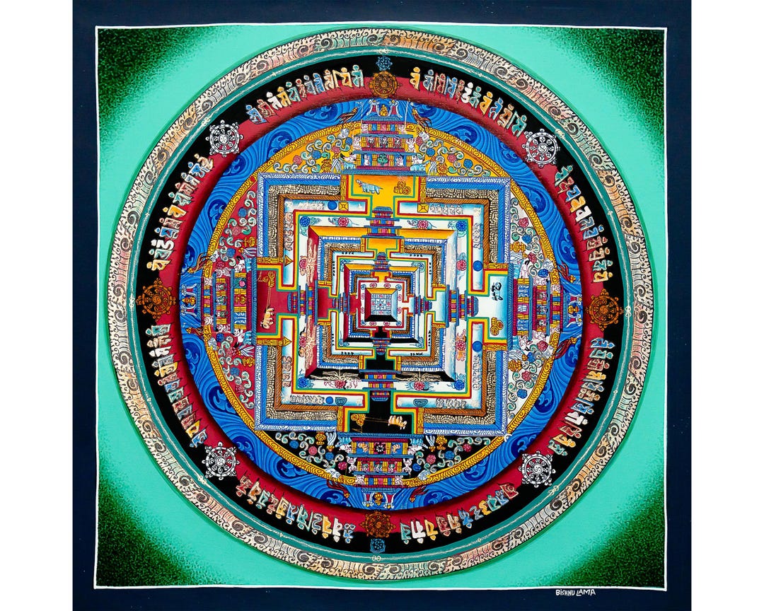 Kalachakra Mandala Thangka | Tibetan Buddhist Art | Wheel of Time for ...