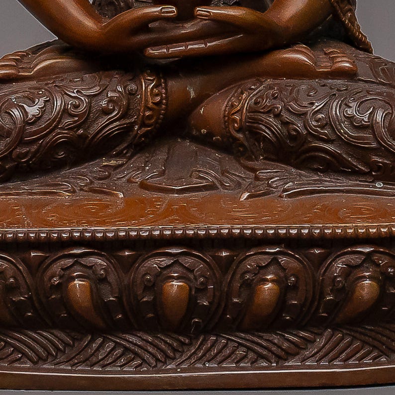 Handcrafted Brass Amitabha Buddha Statue: Tibetan Buddhist Art - Etsy