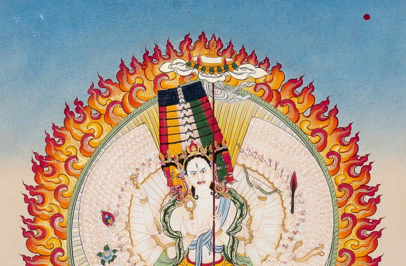 Sacred Dukar Thangka the Goddess of Protection and Harmony Handmade ...