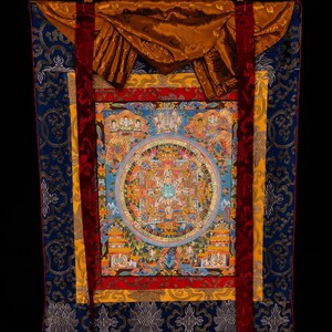 Universal Mandala Thangka for Spiritual Insight, Tibetan Buddhist ...