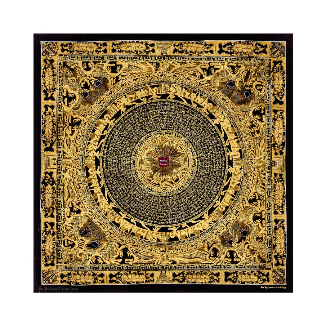 Mantra Mandala: Whispers of Wisdom for Inner Peace | Hand-made ...