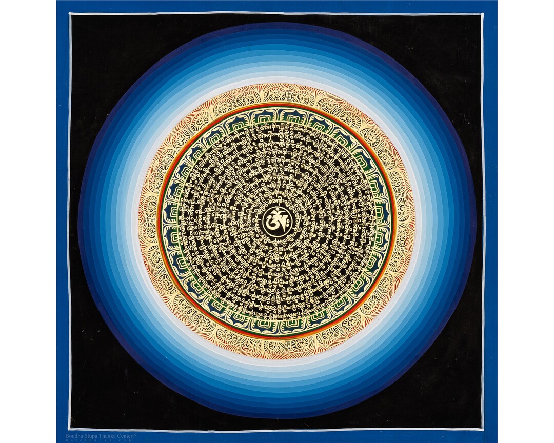 Spiritual Mantra Mandala: Divine Thangka Paintings B10170 - Etsy