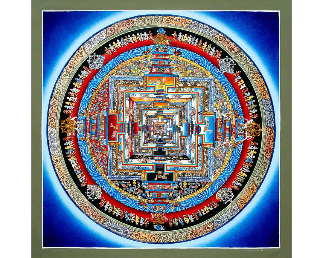 Kalachakra Mandala Thangka |hand-painted Tibetan Art | Sacred Wheel of ...