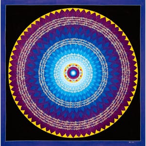 Lotus Mandala With Mantras | Thangka Art | Sacred Symbol of ...