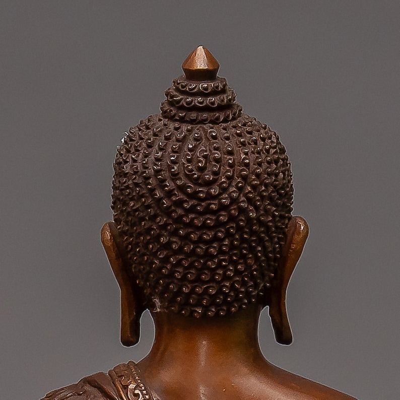 Handcrafted Brass Amitabha Buddha Statue: Tibetan Buddhist Art - Etsy