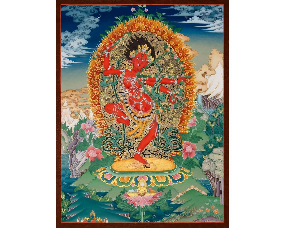 Thangka of the Red Dakini: Kurukulle, Divine Feminine Power Unleashed ...