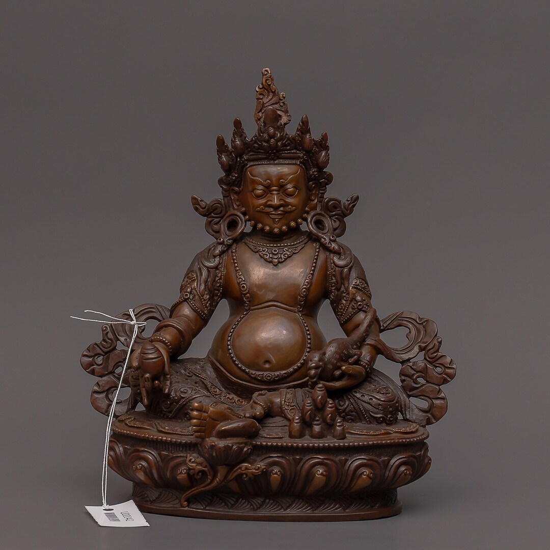 Handcrafted Brass Dzambala Statue: Buddhist Wealth Deity Sculpture - Etsy