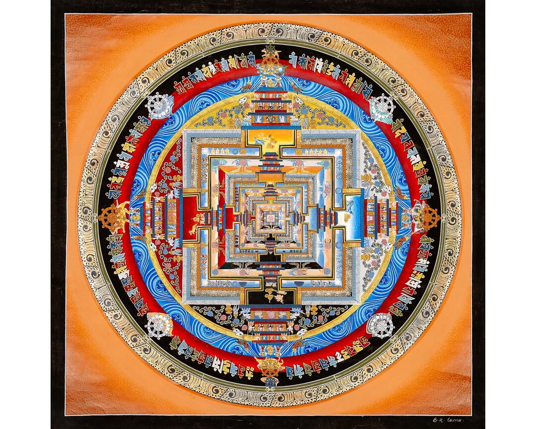 Wheel of Time Mandala: Kalachakra for Mindful Living | Authentic | Hand ...