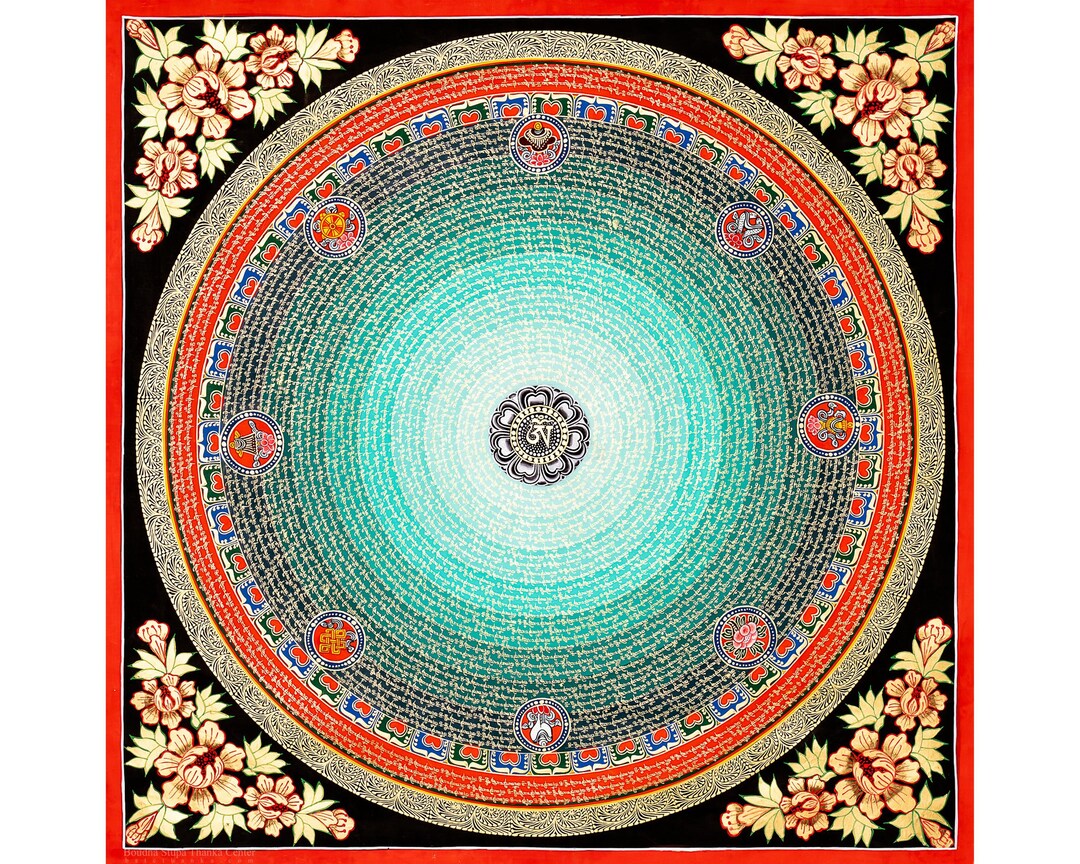Zen Mantra Mandala: Art for Mindfulness and Meditation | Hand-made ...