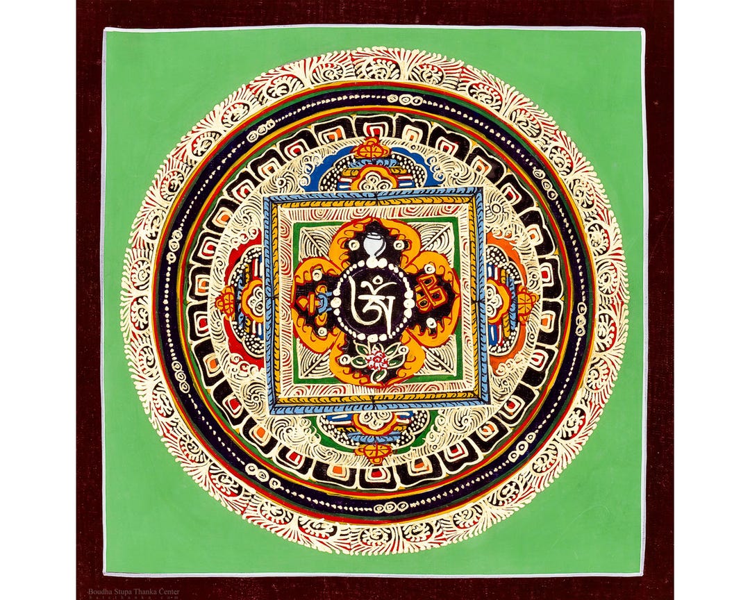 Vibrant Mantra Mandala Thangka – Unique Artistry for Inner Peace ...