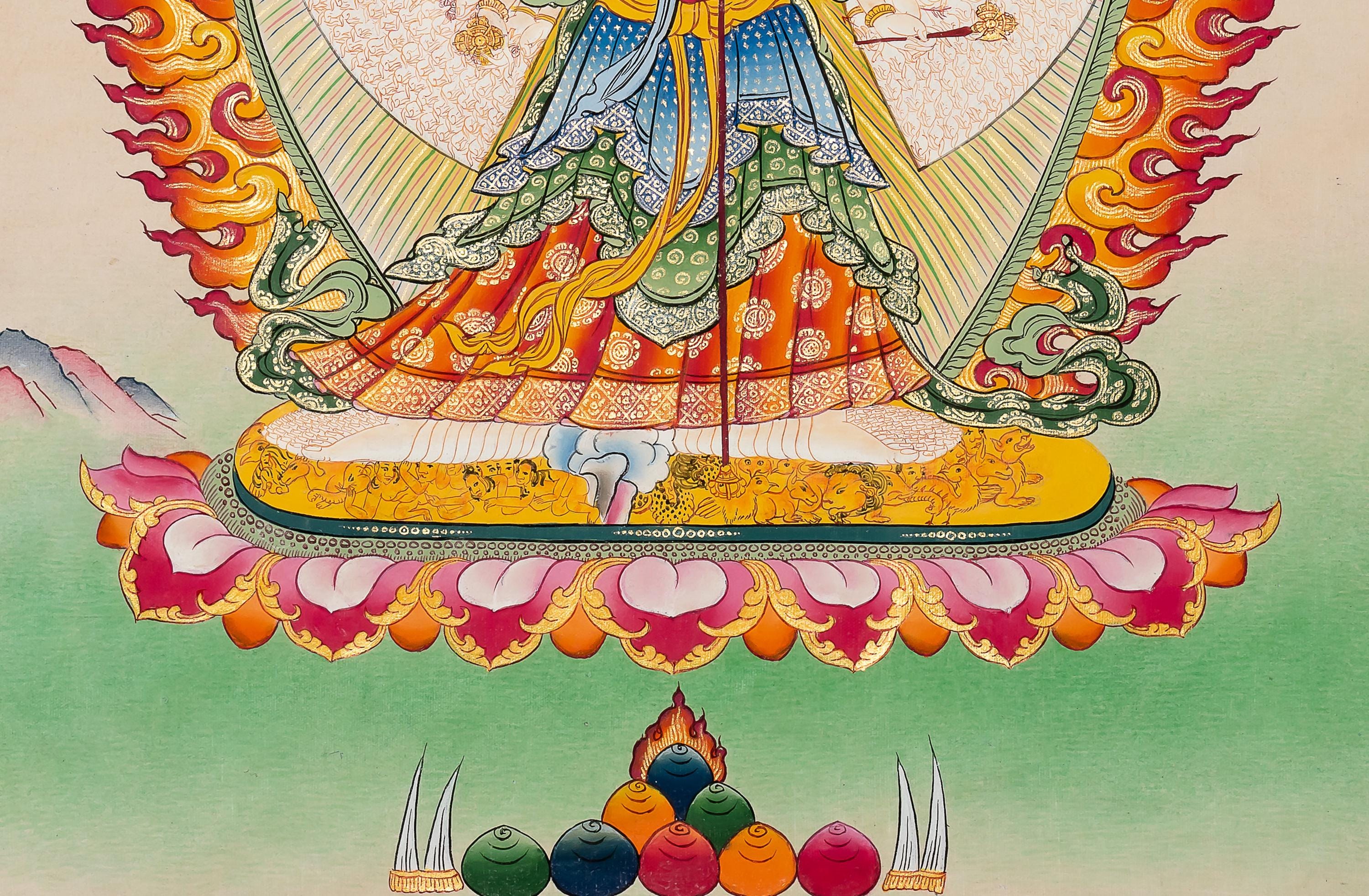 Sacred Dukar Thangka the Goddess of Protection and Harmony Handmade ...