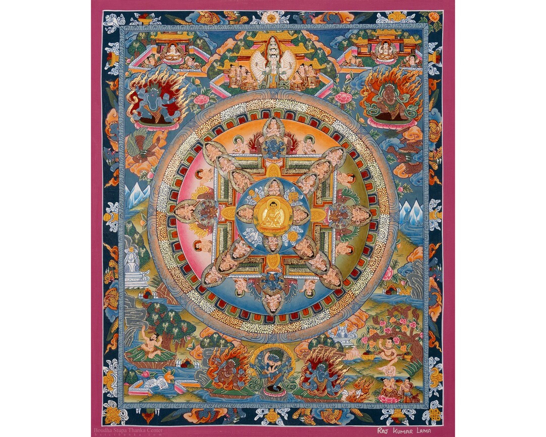 Universal Mandala Cosmic Thangka Art, Unique Buddhist Gift - B04013 - Etsy
