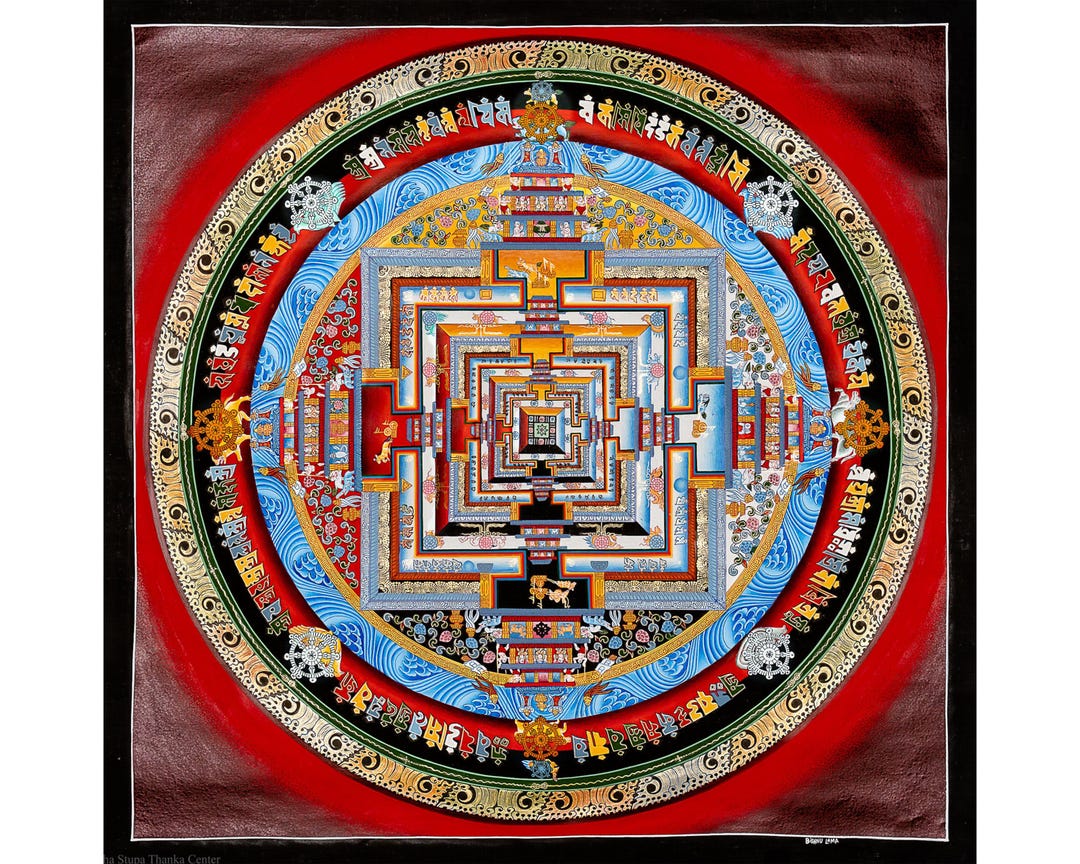 Eternal Time Cycle: Kalachakra Mandala Painting | Hand-made | Beautiful ...
