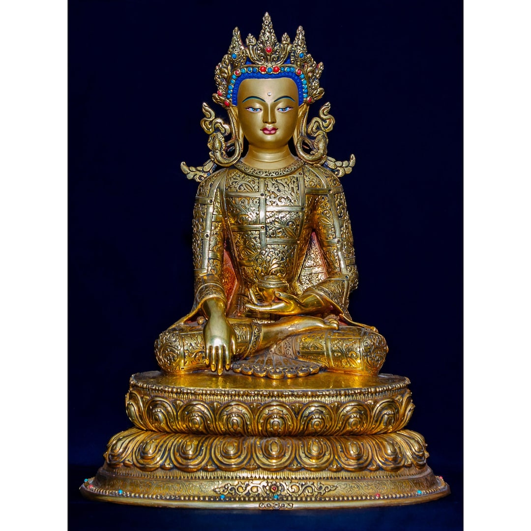 Handcrafted Shakyamuni Buddha Statue: Brass Home Decor Masterpiece - Etsy