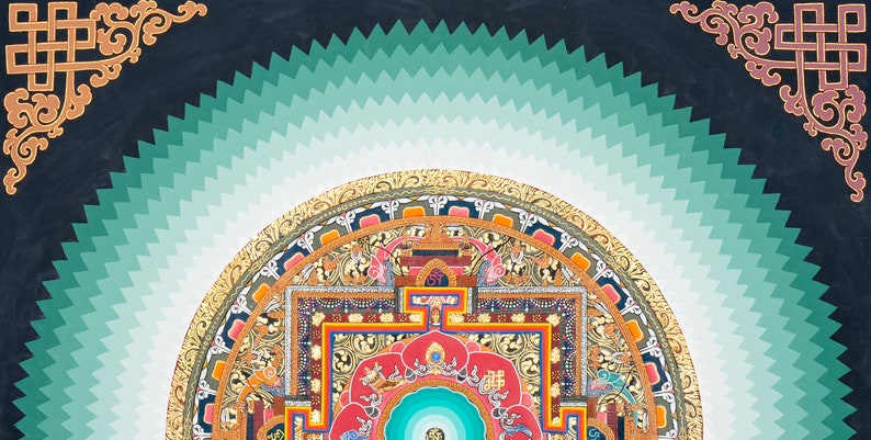 Universal Mandala Thangka for Spiritual Insight, Tibetan Buddhist ...