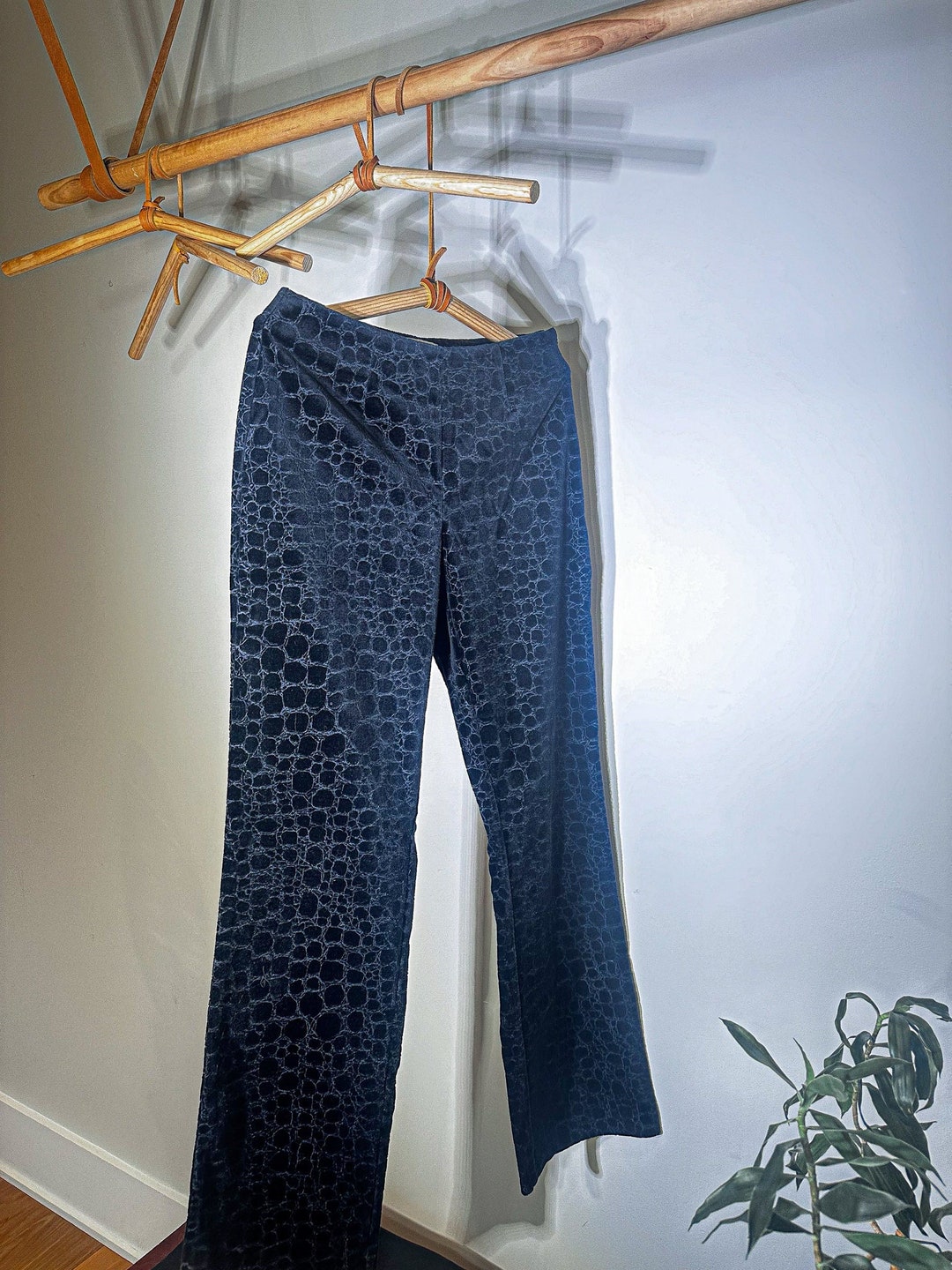 Vintage Suede Alligator Skin Patterned Trousers Work Office Corporate ...