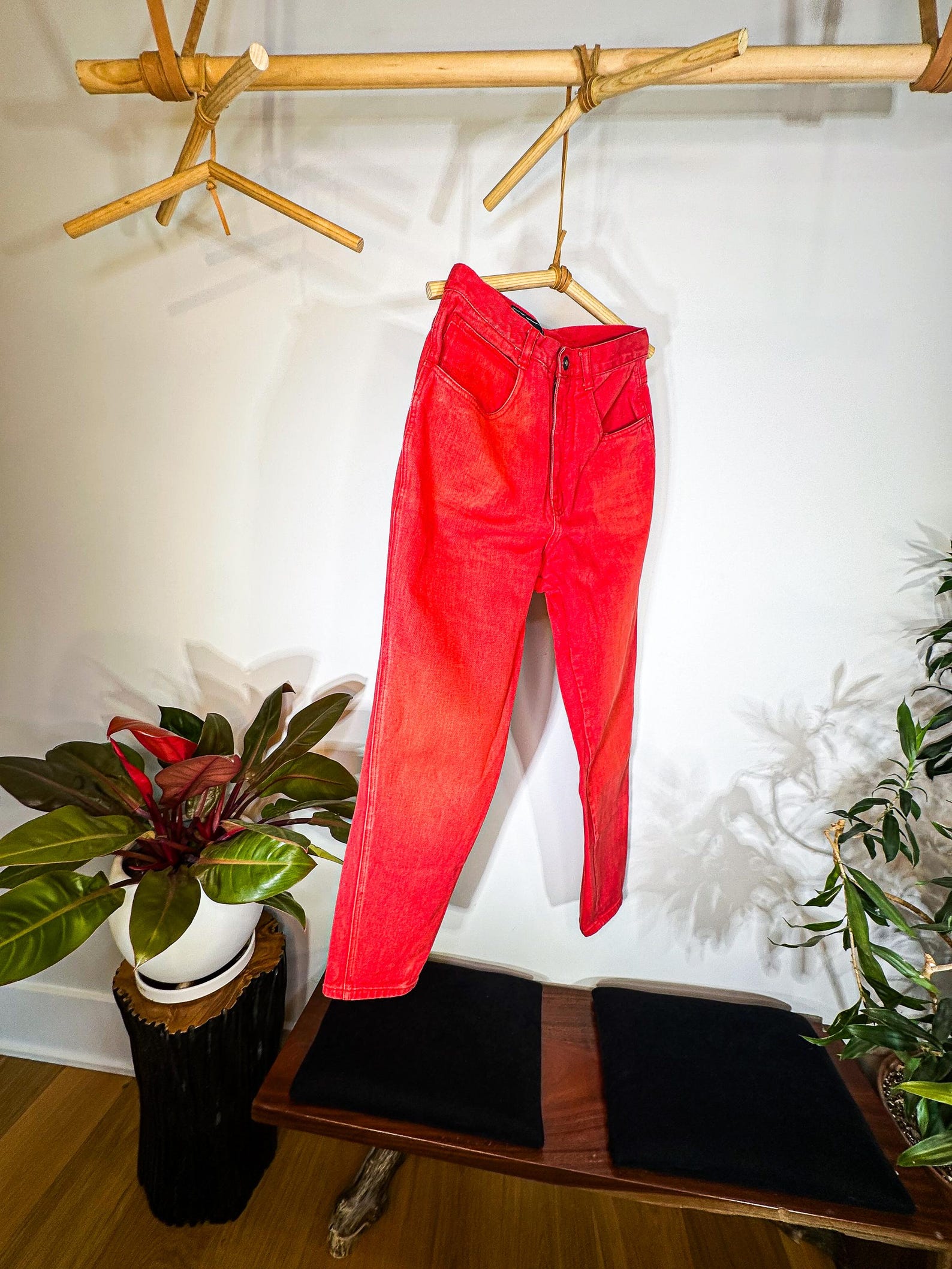 Vintage Pierre Cardin Red Denim Pants, 90s High Waisted, Size 27 - Etsy