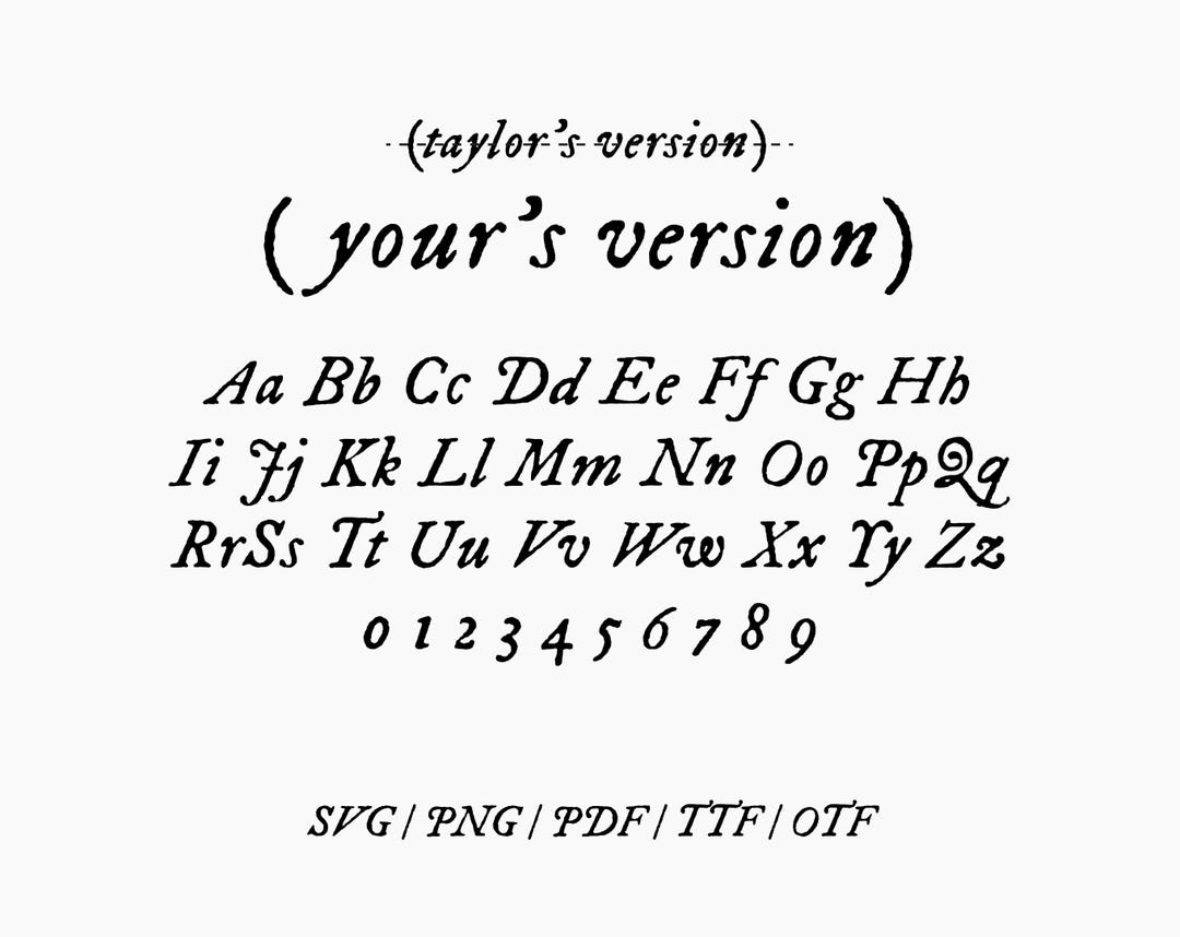 Your's Version Font. Swiftei Font TTF and OTF File. Cricut File and ...