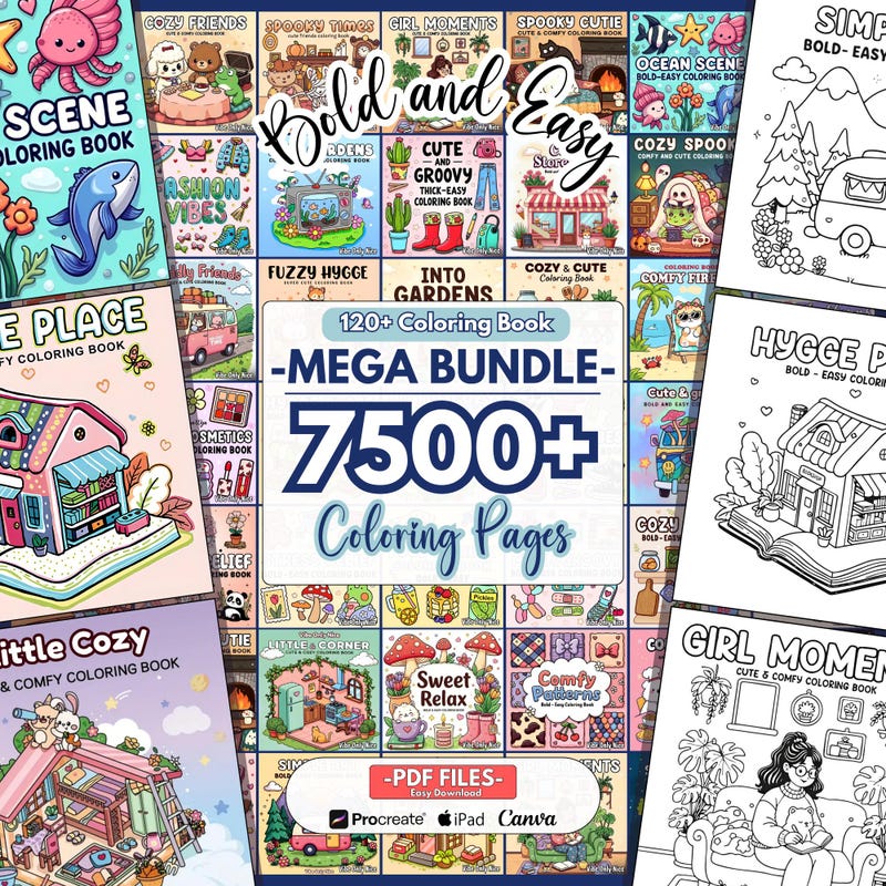 Pdf Coloring Pages - Etsy