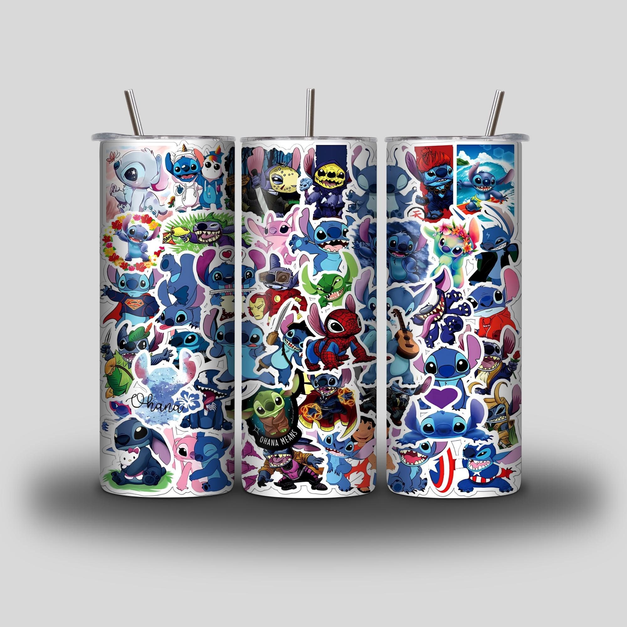 Stitch Sticker Tumbler Design PNG, Stitch Tumbler Wraps 20oz Skinny ...