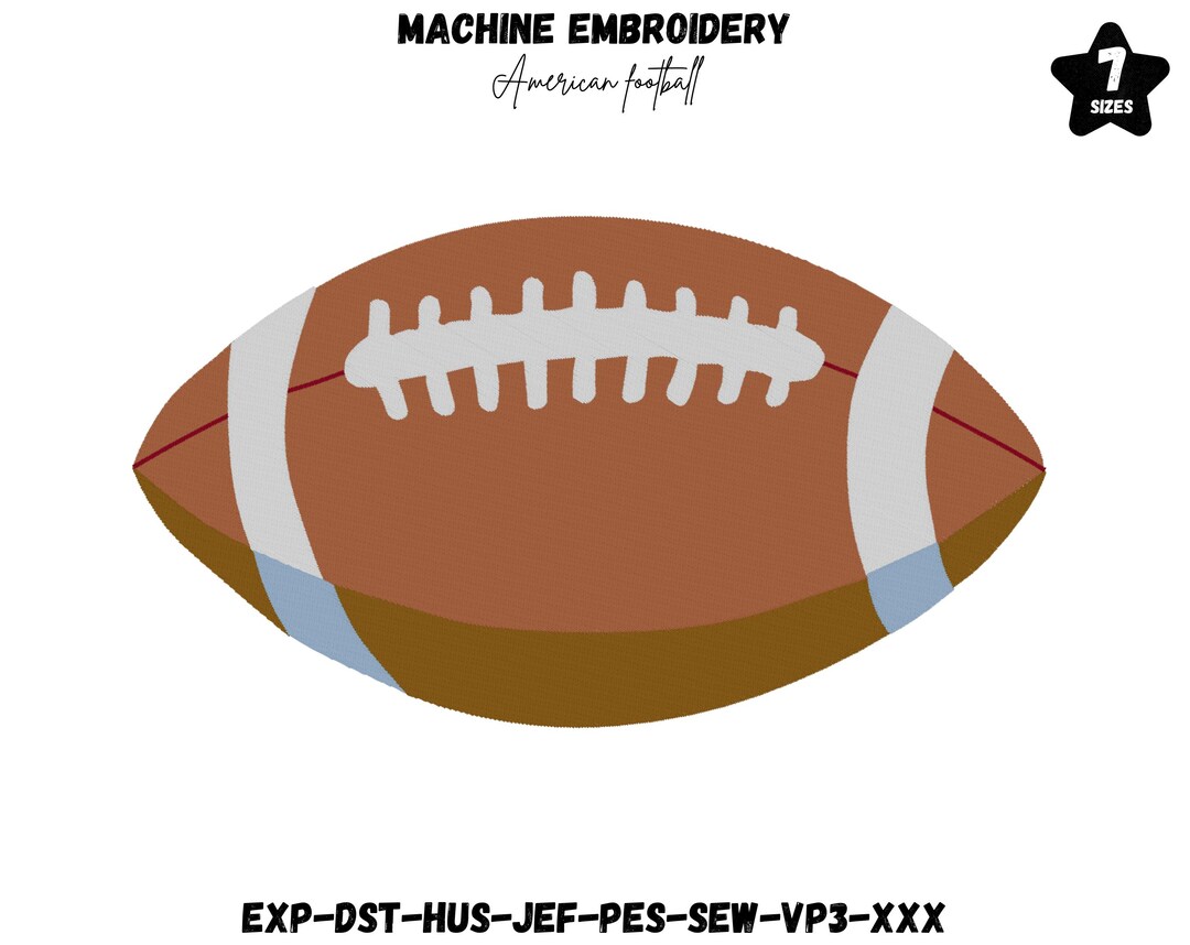 Embroidery Rugby Ball. 7 Different Size and in Different File Formats ...