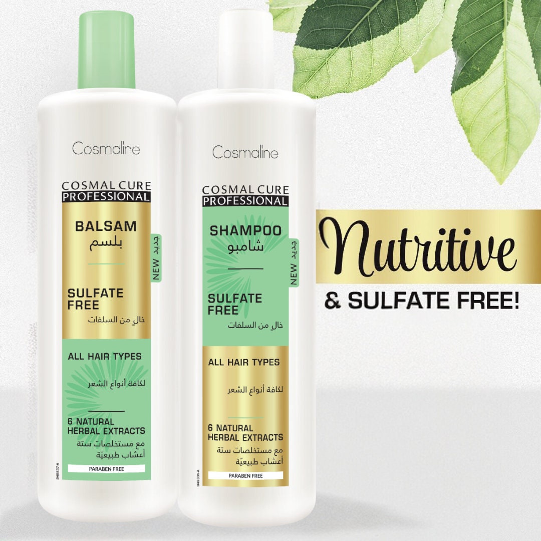 Cosmaline Professional Sulfate-free 500ml Shampoo and 500ml Conditioner ...