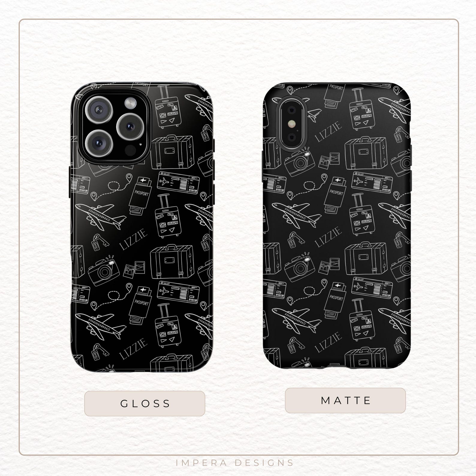 Minimalist Travel Phone Case Personalized Gift for Friend Gift for ...
