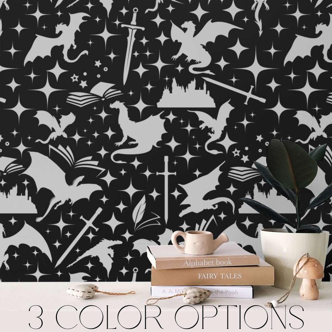 Dragon Wallpaper for Fantasy Reader Book Lover Gift Wallpaper for Book ...