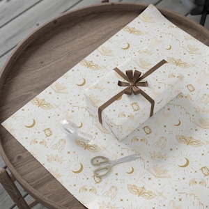 Fantasy Wrapping Paper Moon Star Celestial Gift Wrap Personalized Book ...