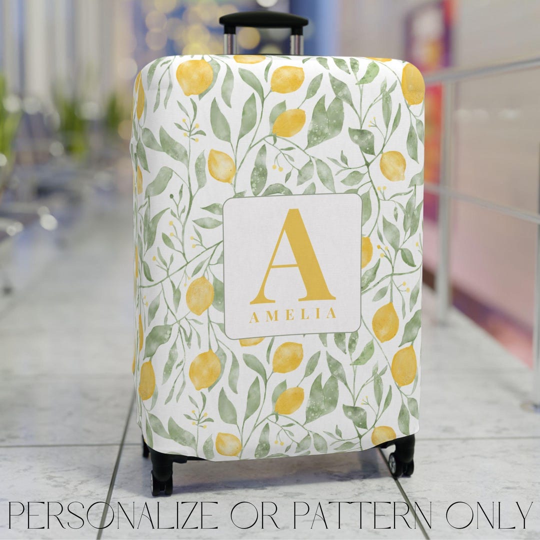 Lemon Personalized Luggage Cover Custom Cottagecore Cover for Suitcase ...