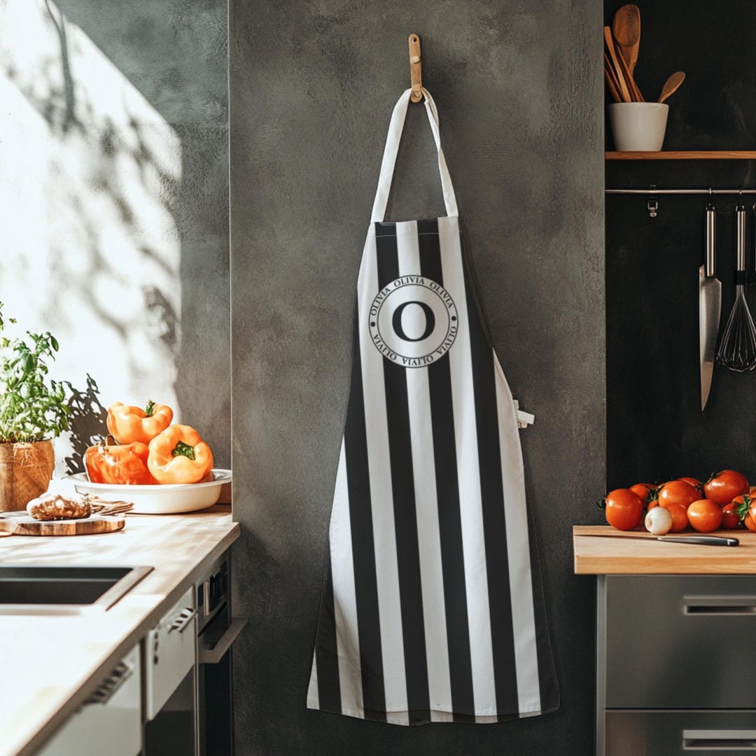 Monogrammed Apron Personalized Kitchen Gift for Mom Birthday Gift Chef ...