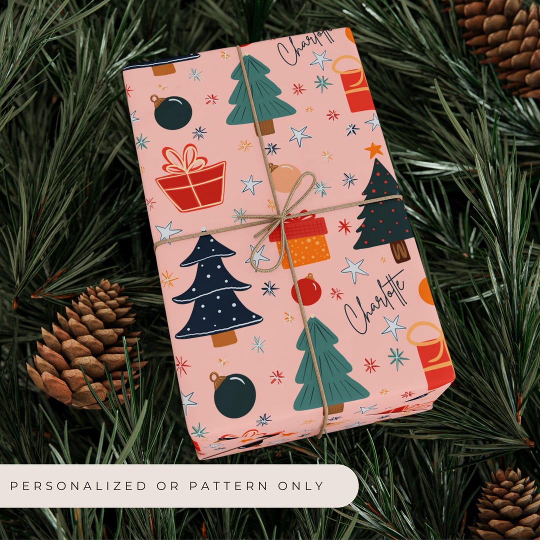 Custom Christmas Wrapping Paper With Name Personalized Gift Wrap for ...