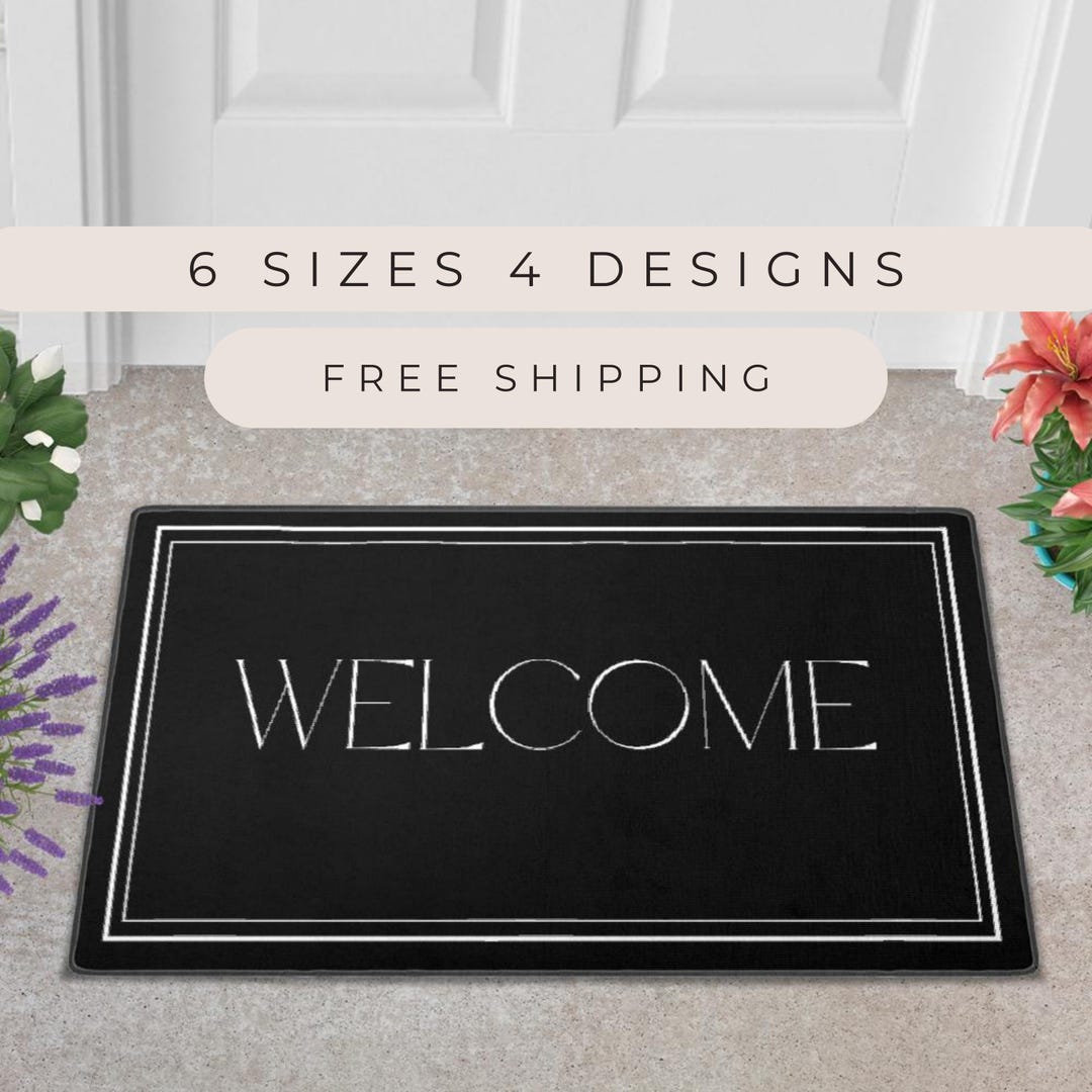 Monochromatic Welcome Mat for Minimalist Home Welcome Doormat for ...