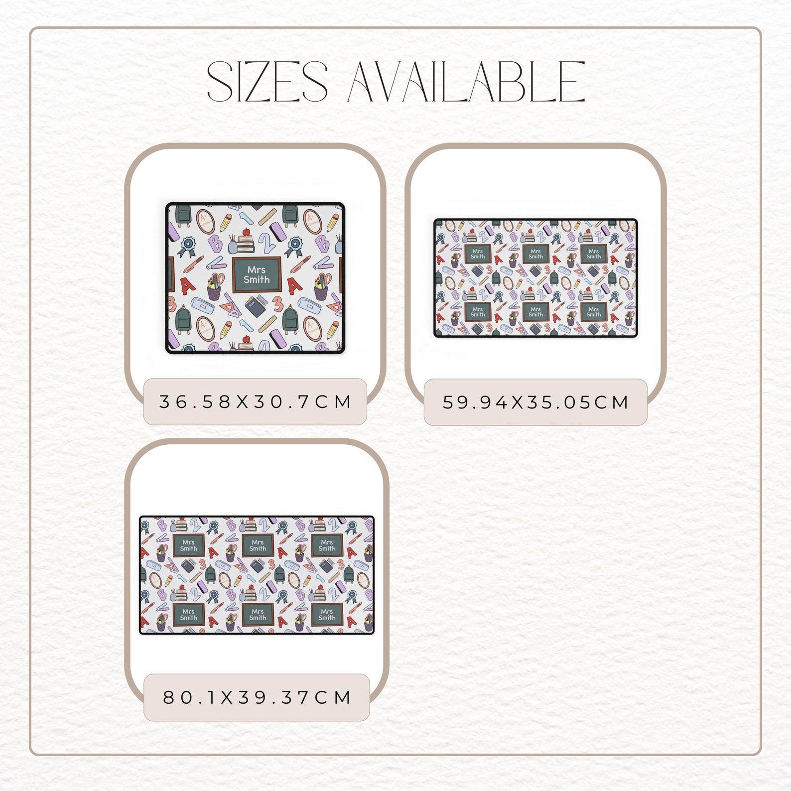 Personalised Teacher Desk Mat Custom Desk Pad Gift for Teacher Desk ...