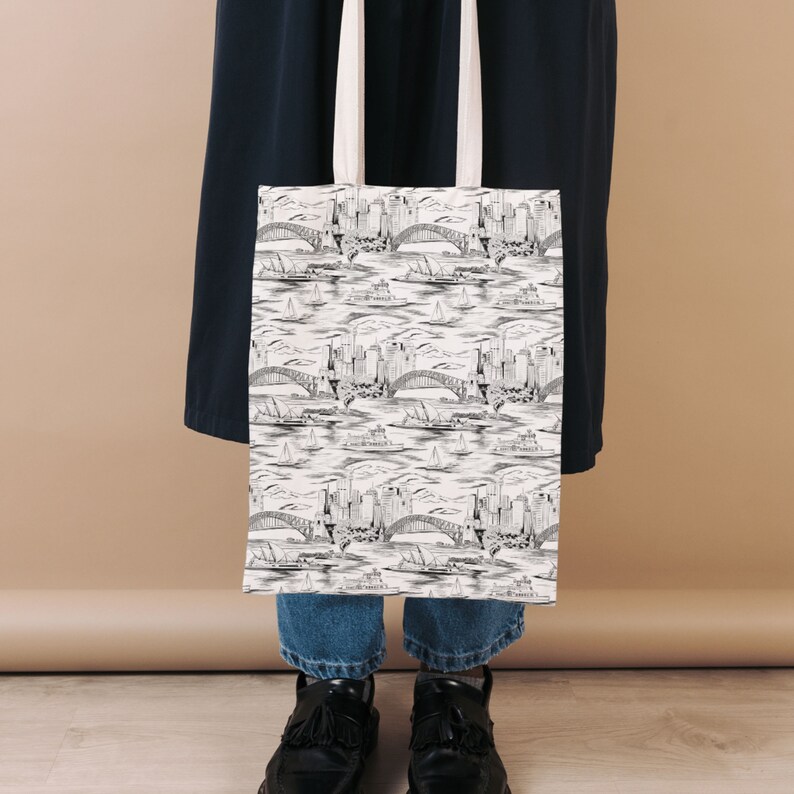 Sydney Tote Bag Toile De Jouy Custom Tote Bag Sydney Australia Gift ...