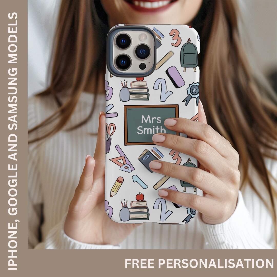 Personalized Teacher Phone Case for iPhone Teacher Samsung Phone Case ...