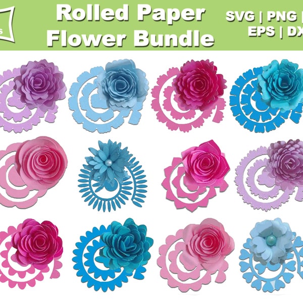 Spiral Flowers - Etsy