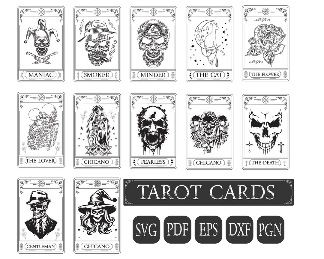 Tarot Cards Bundle SVG, Tarot Cards Svg, Tarot Bundle Svg, Funny Tarot ...