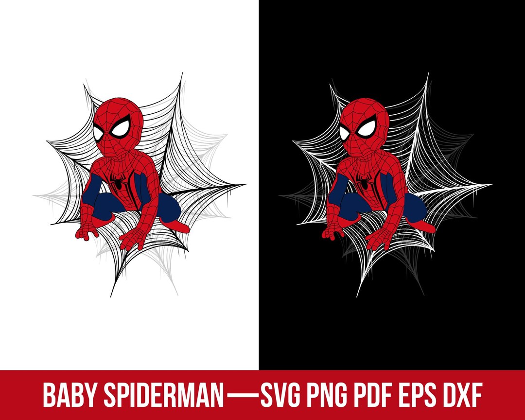 Spiderman SVG Baby Spiderman Spiderman Head SVG Marvel PNG Superhero ...