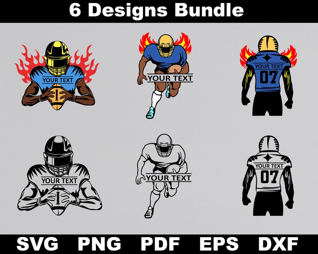 Football Player SVG American Football SVG, Custom Football Design ...