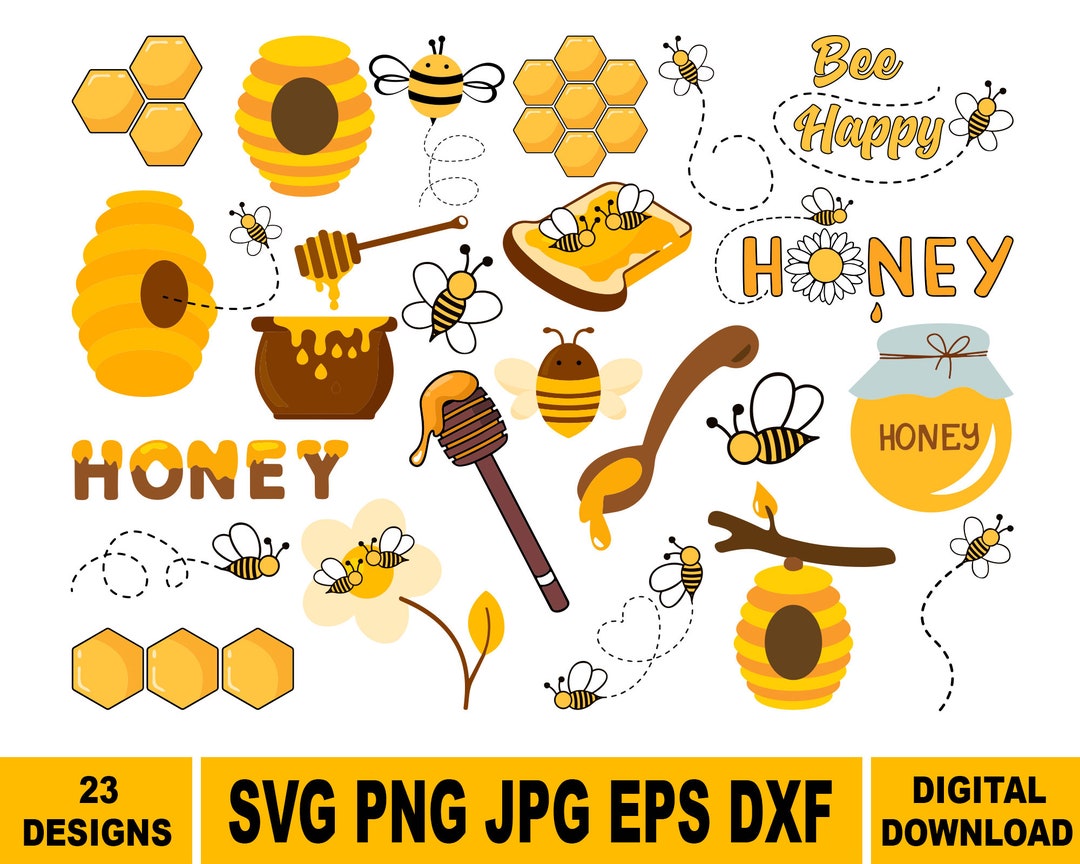 Bee Svg, Bee Png, Honeycomb Svg, Bee Clipart, Queen Bee Svg, Bee Hive ...