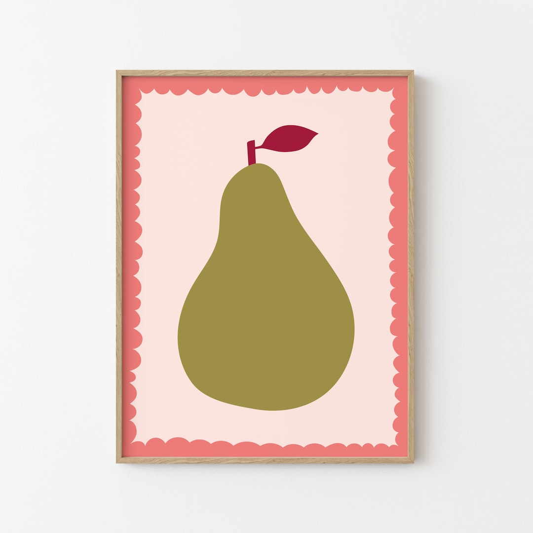 Pear Print | Illustration | Poster for Kids | Wall Decor | Children's ...