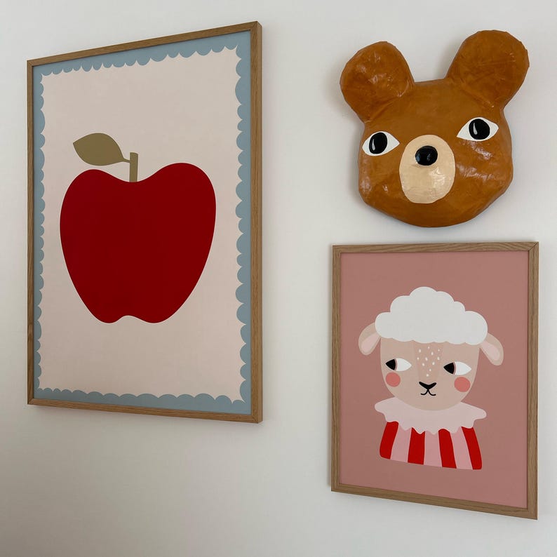 Popcorn Sheep Print | Illustration | Poster for Kids | Wall Decor ...