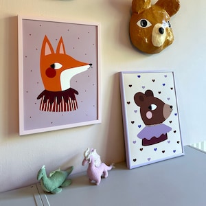 Berry Fox Print | Illustration | Poster for Kids | Wall Decor ...