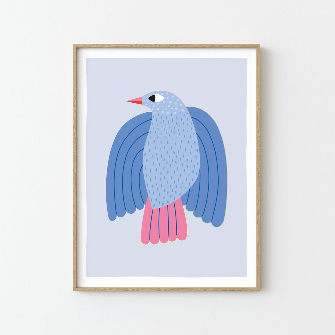Bird Print | Illustration | Poster for Kids | Wall Decor | Children's ...
