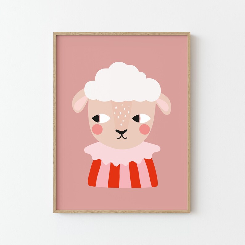 Popcorn Sheep Print | Illustration | Poster for Kids | Wall Decor ...